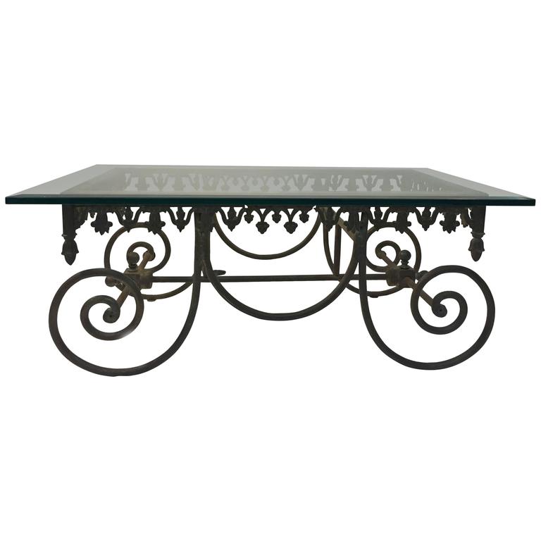 Exceptional 19th Century Wrought Iron French Bakers Table – NYC MODERN